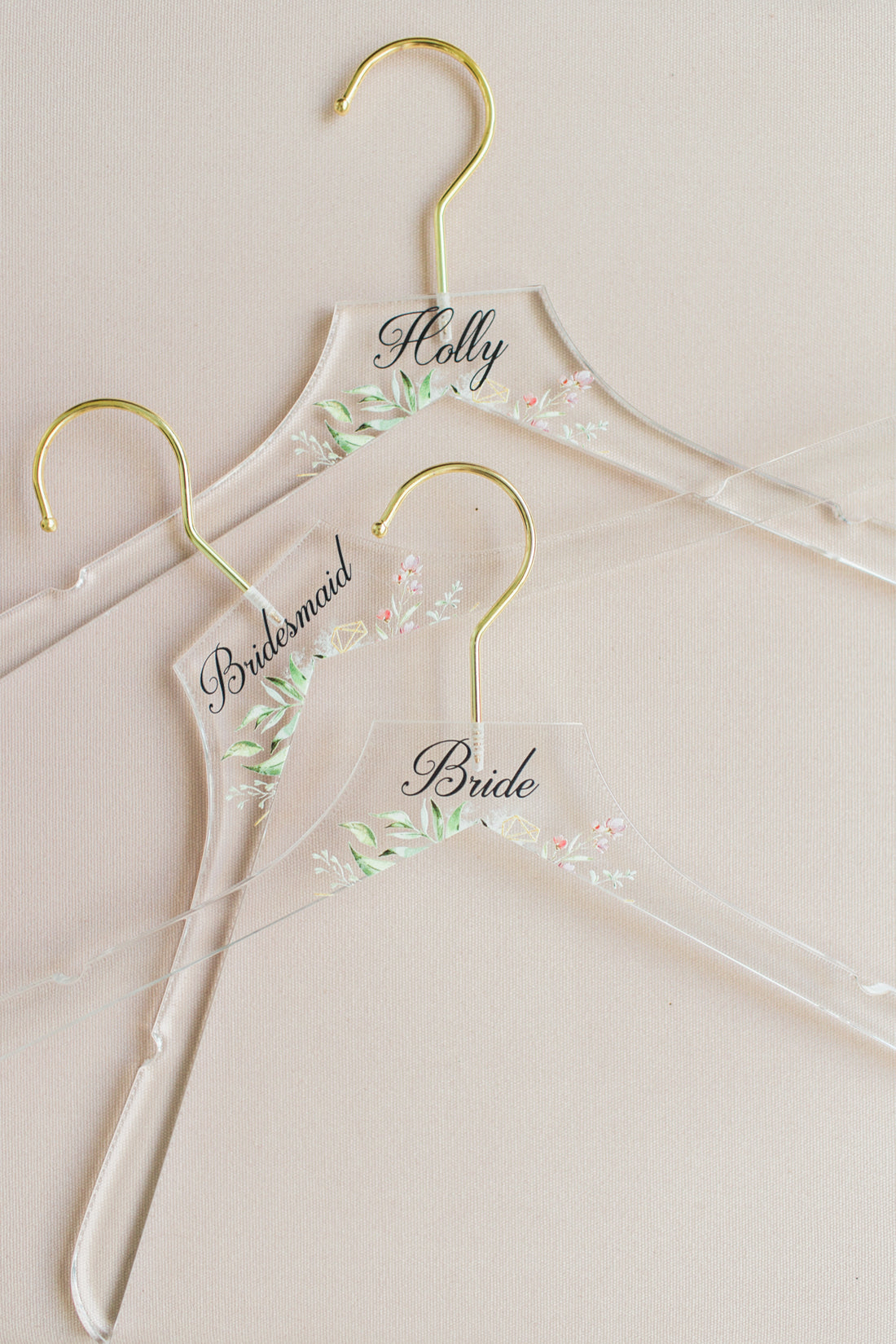 Floral Acrylic Personalized Hangers – Z Create Design