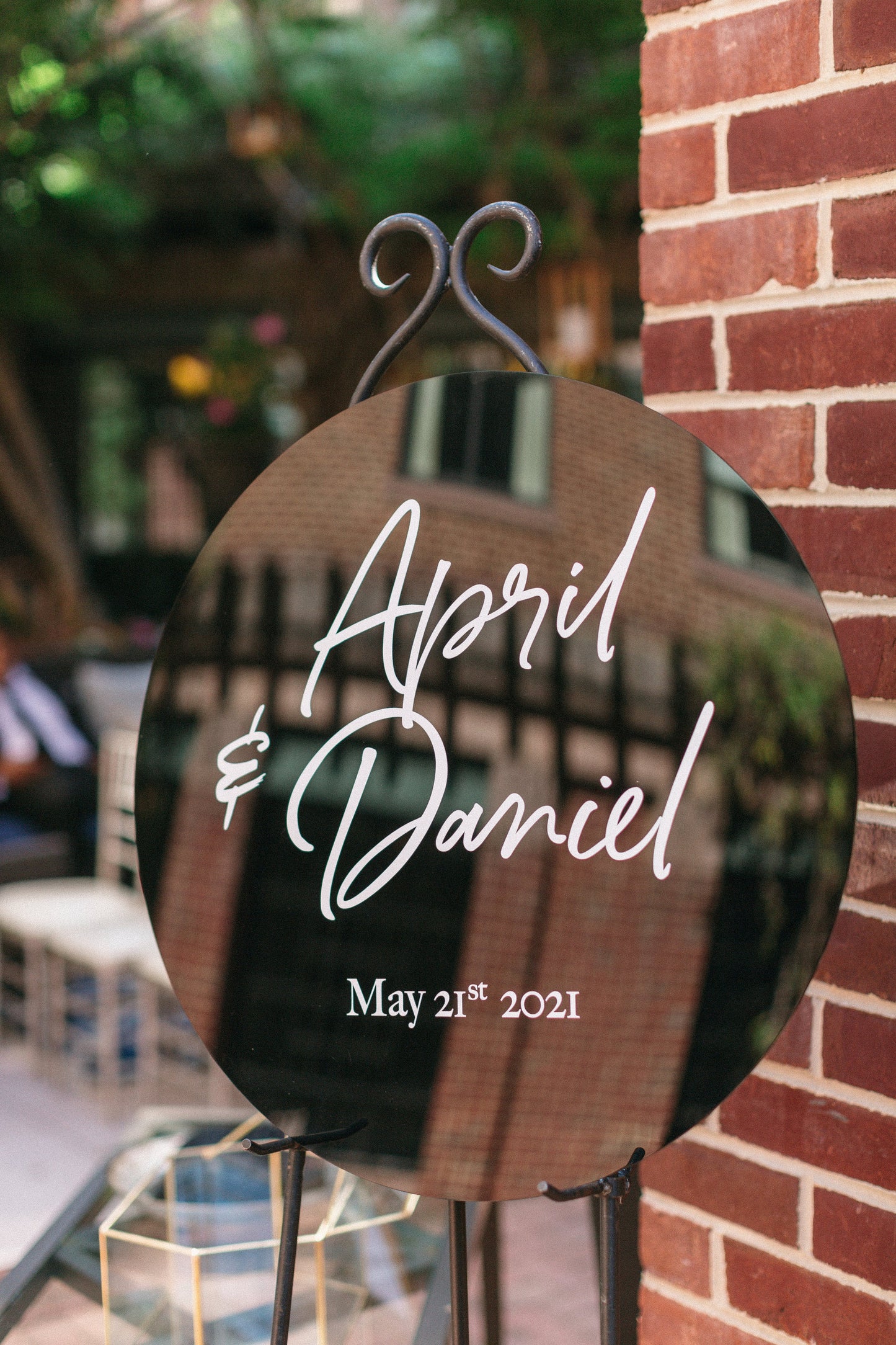 Circle Welcome Sign Black Acrylic – Z Create Design