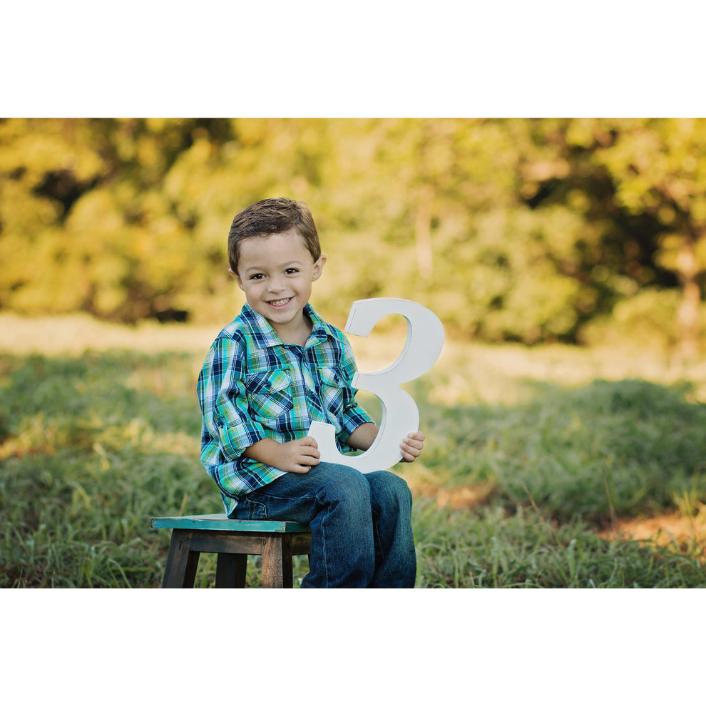 Age Signs Wooden Numbers for Children's Photo Props – Z Create Design